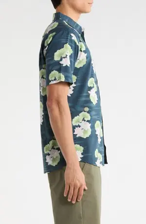 ROARK Journey Floral Short Sleeve Button-up Shirt - Navy Flora