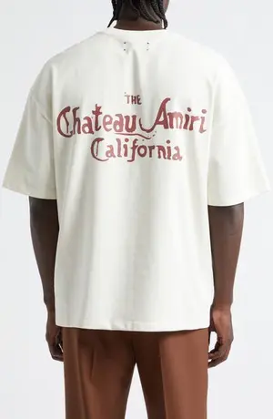 Amiri Ma Chateau Oversize Graphic T-shirt - Ivory