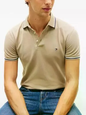 Tommy Hilfiger Striped-trim Polo Shirt - Neutrals