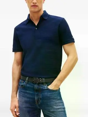 Tommy Hilfiger Buttoned Textured Polo Shirt