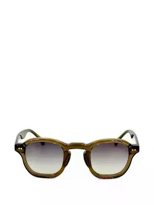 JOSEF MILLER Degrade Round-frame Sunglasses - Green
