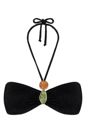 VIX PAULA HERMANNY Petra Bandeau Bikini Top - Black