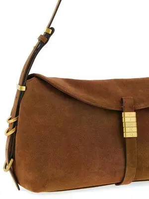 Pinko Suede Shoulder Bag - Brown