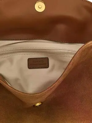 Pinko Suede Shoulder Bag - Brown