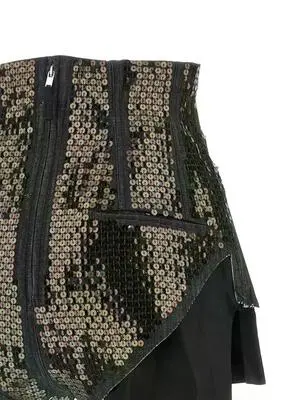 Rick Owens Sequin Embellished Denim Shorts