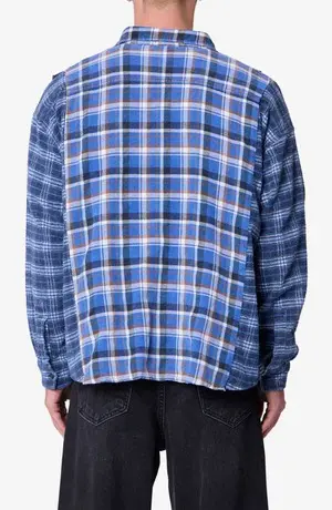 Mnml Patchwork Plaid Shirt