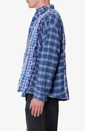 Mnml Patchwork Plaid Shirt