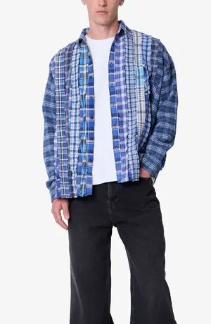Mnml Patchwork Plaid Shirt
