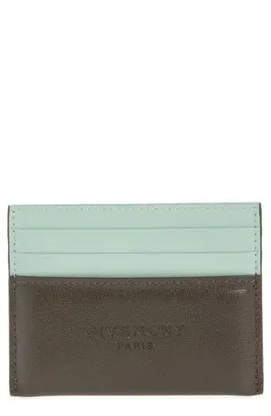Givenchy Padded Colorblock Leather Card Case - Green/brown