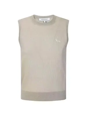 Maison Kitsuné Fox-embroidery Vest - Neutrals