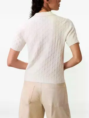 Calvin Klein Textured Zip-up Polo Top