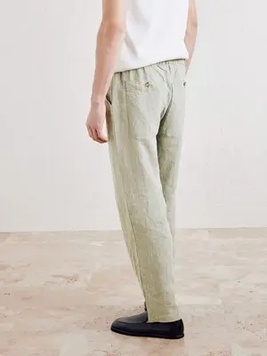Barena Venezia Cordier Marte Linen Trousers - Green