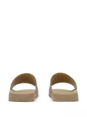 Burberry Check Slides - Neutrals