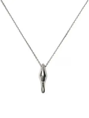 Burberry Duck Charm Necklace In Palladium-plated Metal