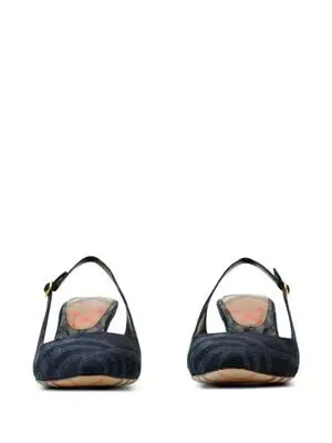 Burberry Check Dame Slingback Pumps