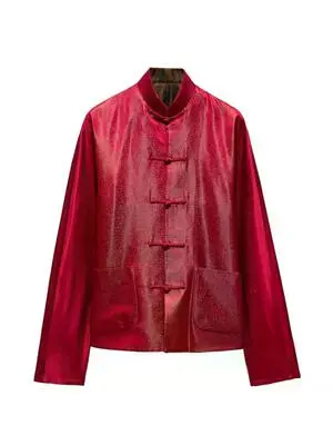 Shanghai Tang Embroidered Saddle Reversible Jacket