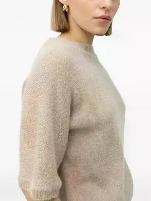 BOSS Short Sleeve Round Neck Sweater - Neutrals