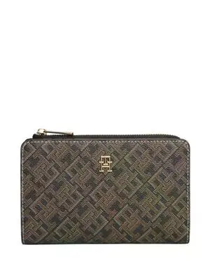 Tommy Hilfiger Monogram Zip Wallet - Black