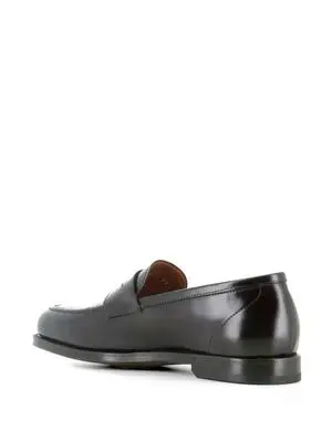 GREEN GEORGE Polished Penny Leather Loafers