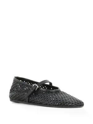 PANTANETTI Woven Buckle Strap Ballet Flats