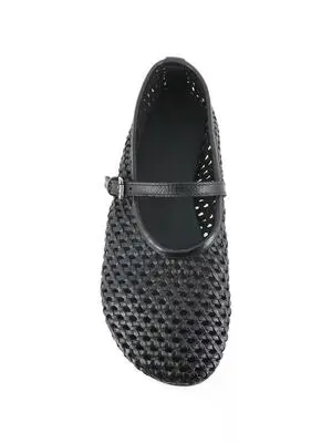 PANTANETTI Woven Buckle Strap Ballet Flats
