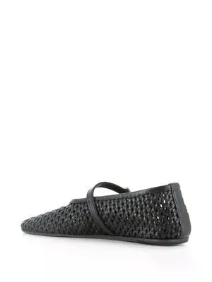 PANTANETTI Woven Buckle Strap Ballet Flats