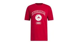 Adidas Hoosiers Chapter Tee Shirt - Indiana Team Victory Red White