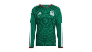 Adidas Mexico 2026 Home Long Sleeve Jersey - Bold Green