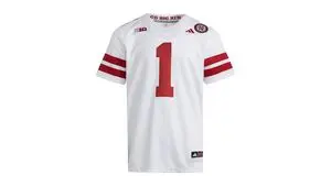 Adidas Cornhuskers Premier Away Jersey - Nebraska White Team Power Red