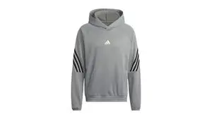 Adidas Select Foundation Fleece Hoodie - Grey Three Black