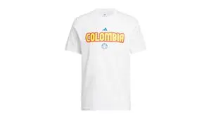 Adidas World Cup 2026 Colombia Home Graphic Tee Shirt - White