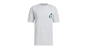 Adidas Hurricanes Chapter Tee Shirt Ncaamia - Miami Light Grey Heather