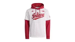 Adidas Hoosiers Hooded Jersey - Indiana White Team Victory Red