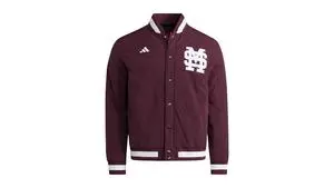 Adidas Bulldogs Coaches Dugout Jacket - Mississippi State Team Maroon