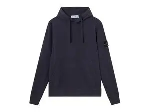 Stone Island 6100062 Organic Cotton Fleece Hoodie - Ink Blue