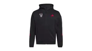 Adidas Wolfpack Full Zip Player Travel Zne Hoodie - Black Team Power Red