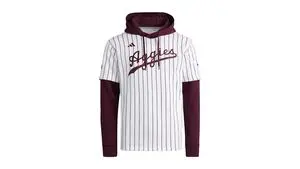 Adidas Aggies Jersey Hoodie - Texas A&m White Team Maroon