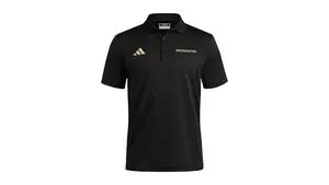 Adidas Huskies Coaches Ottoman Polo Shirt - Washington Black Team Sand
