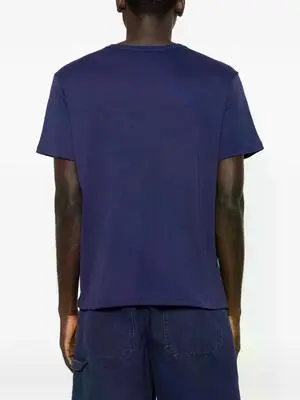 A.p.c. Crew Neck Logo Print T-shirt - Blue