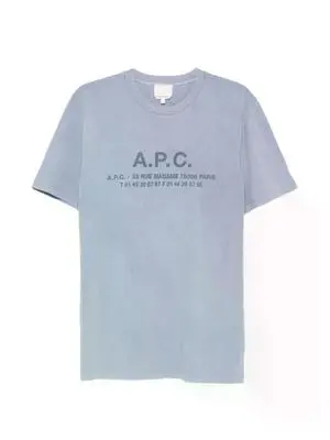 A.p.c. Logo Print Crewneck T-shirt - Grey