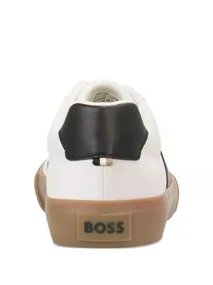 BOSS Panelled Lace-up Sneakers - White