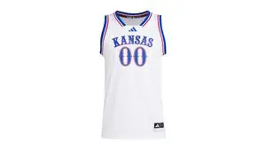 Adidas Jayhawks Home Swingman Jersey - Kansas White Royal Blue