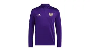 Adidas Huskies Salute To Service Coached 1/zip Jacket - Washington Team College Purple White