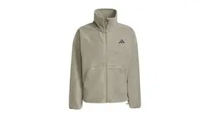 Adidas City Tech High Pile Fleece Fullzip Jacket - Silver Pebble