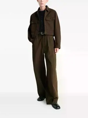 LEMAIRE Wide-leg Trousers In Broken Twill