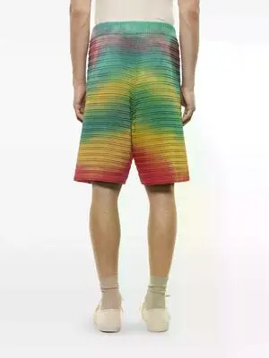 LANEUS Knitted Drawstring Shorts - Green