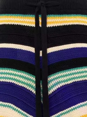 LANEUS Striped Knitted Shorts