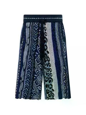 LANEUS Knitted Print Shorts