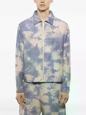 LANEUS Tie-dye Zip Jacket
