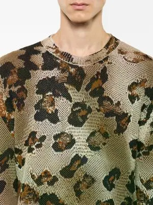 LANEUS Leopard Print Knitted Jumper